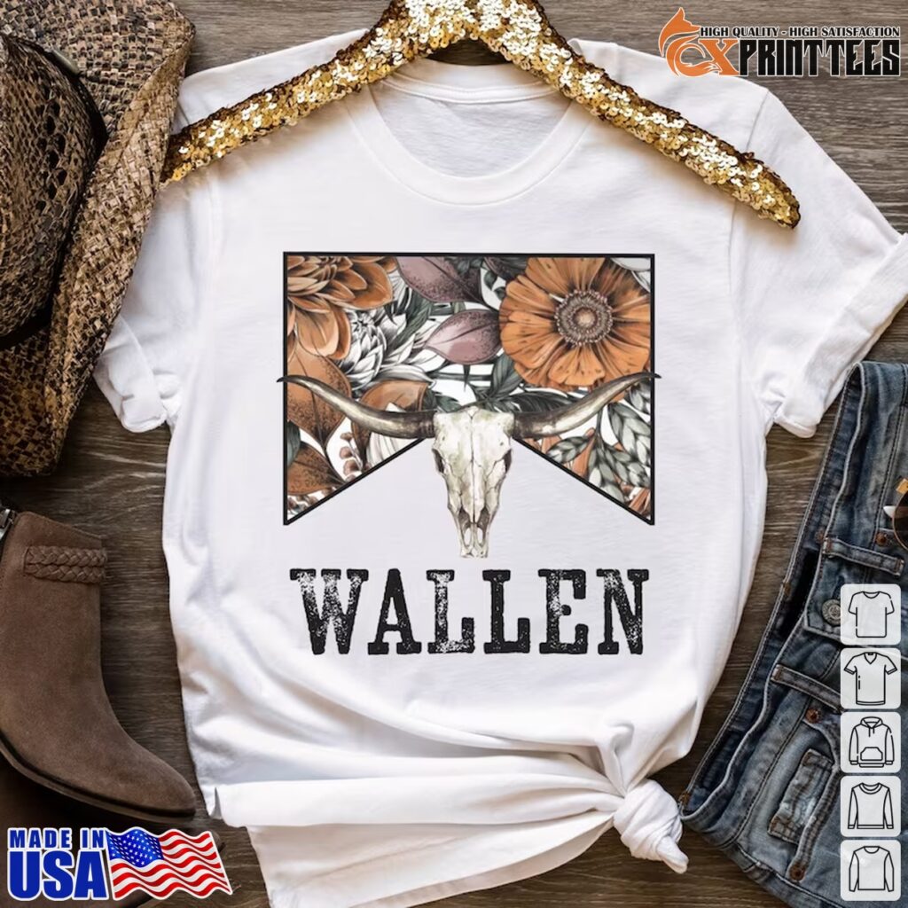 Morgan Wallen Bullhead Floral, Country Music Fest 2024 | Fox Print Tees