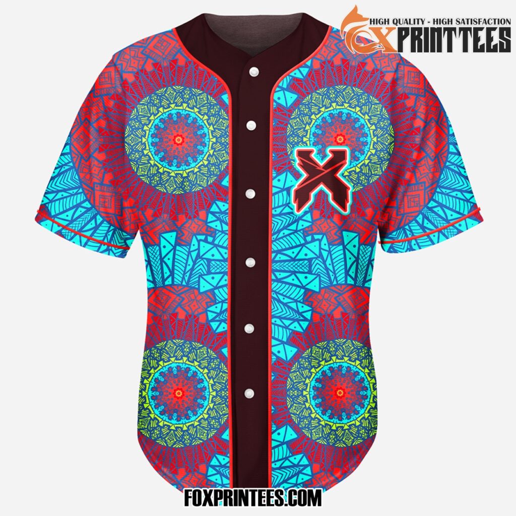 Excision Dinosaur Rave Jersey With Geometric Mandala Seamless Pattern ...