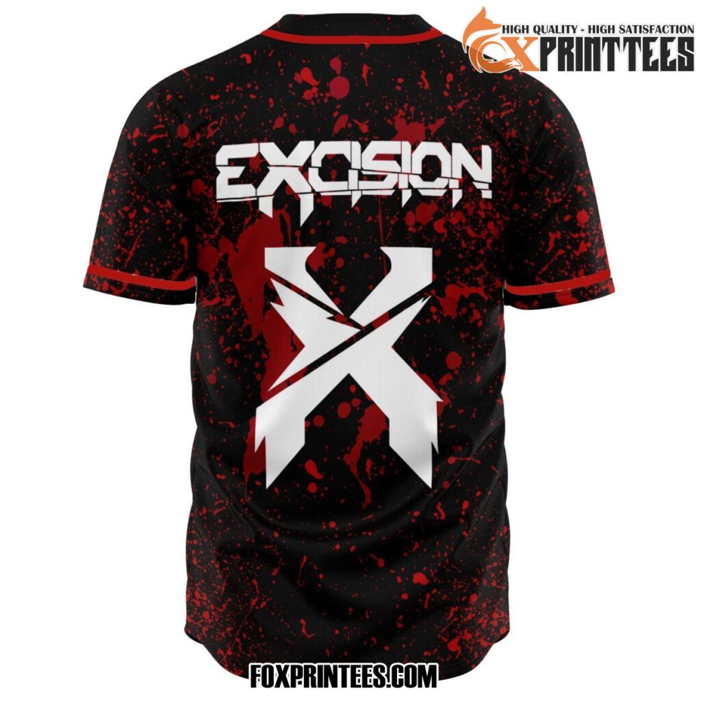 Excision Jersey With Blood Patter, EDM Rave Outfits | Fox Print Tees