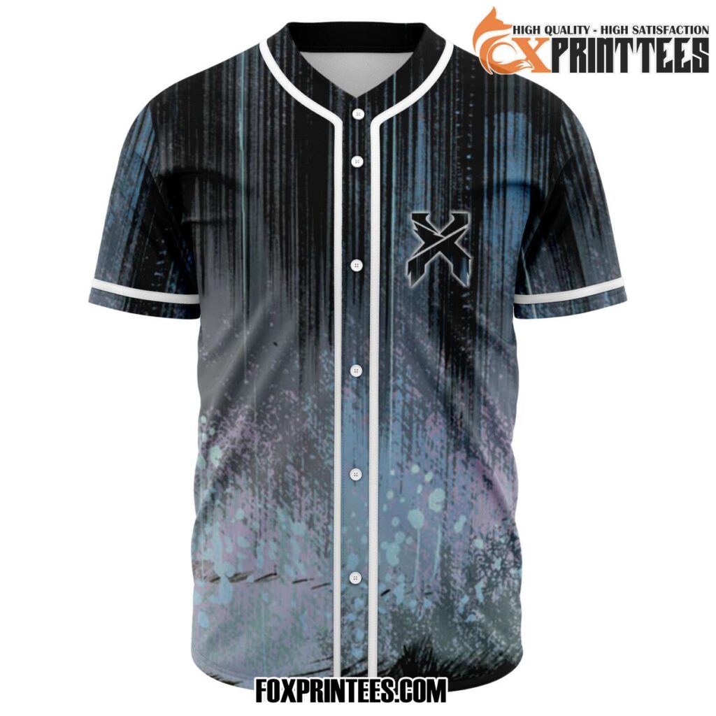 Excision Grunge Blue Pattern Rave Jersey For EDM Festival | Fox Print Tees
