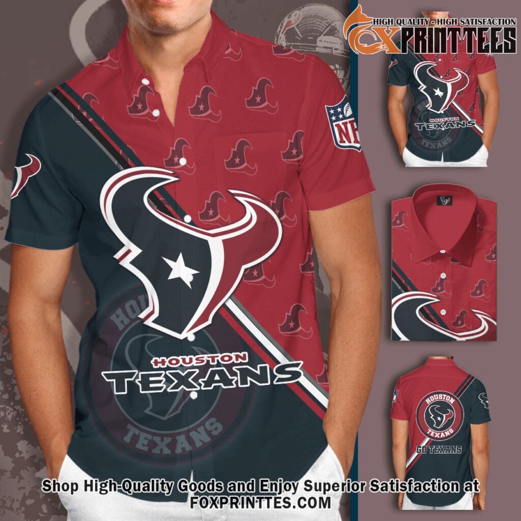 Personalized Name Houston Texans NFL Team Hawaiian Shirt | Fox Print Tees