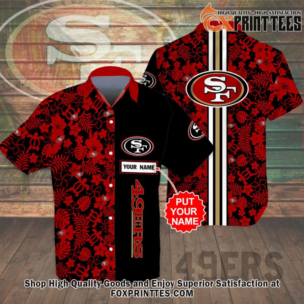 49ers SF Logo Custom Coconut Tree Red Summer Shirt, Cool Gift Ideas For ...