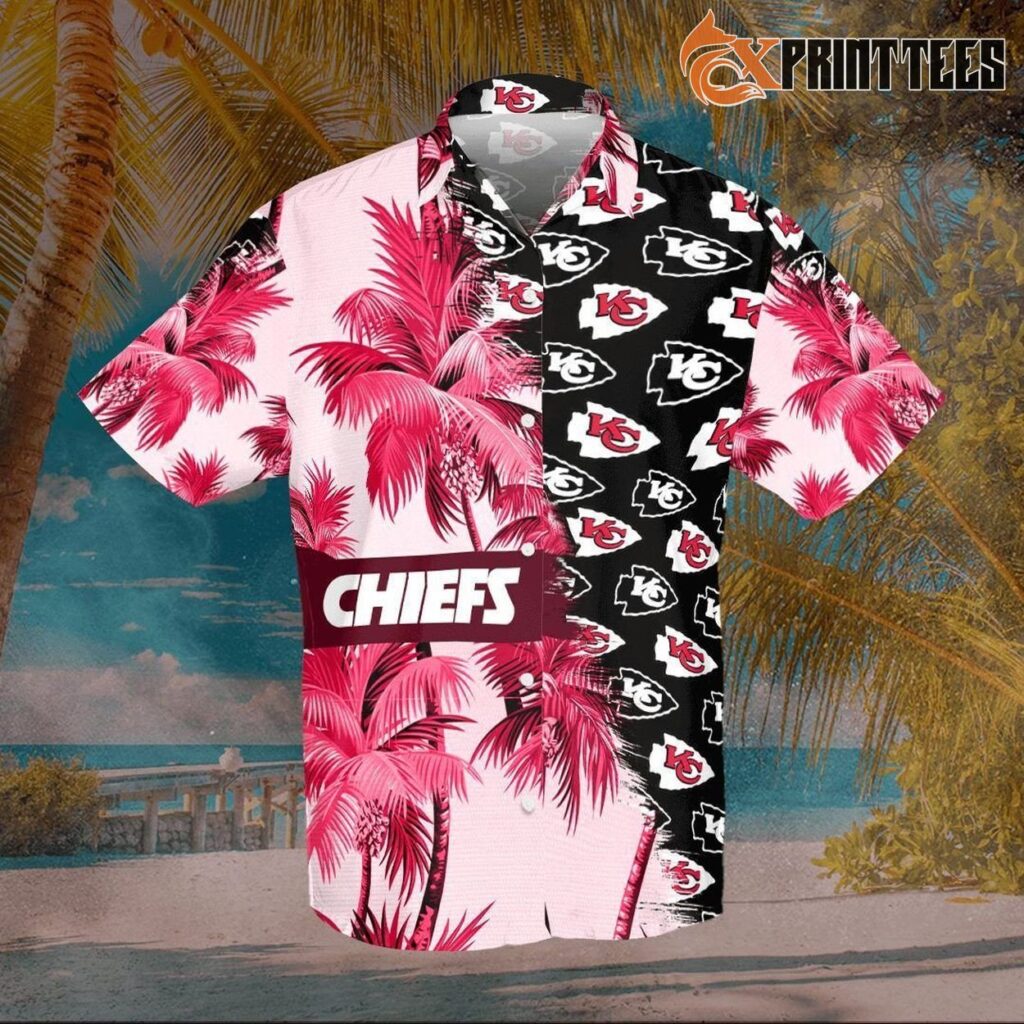 Kansas City Chiefs Team Pink Palm Tree Logo Hawaii, GIft For NFL Fans ...