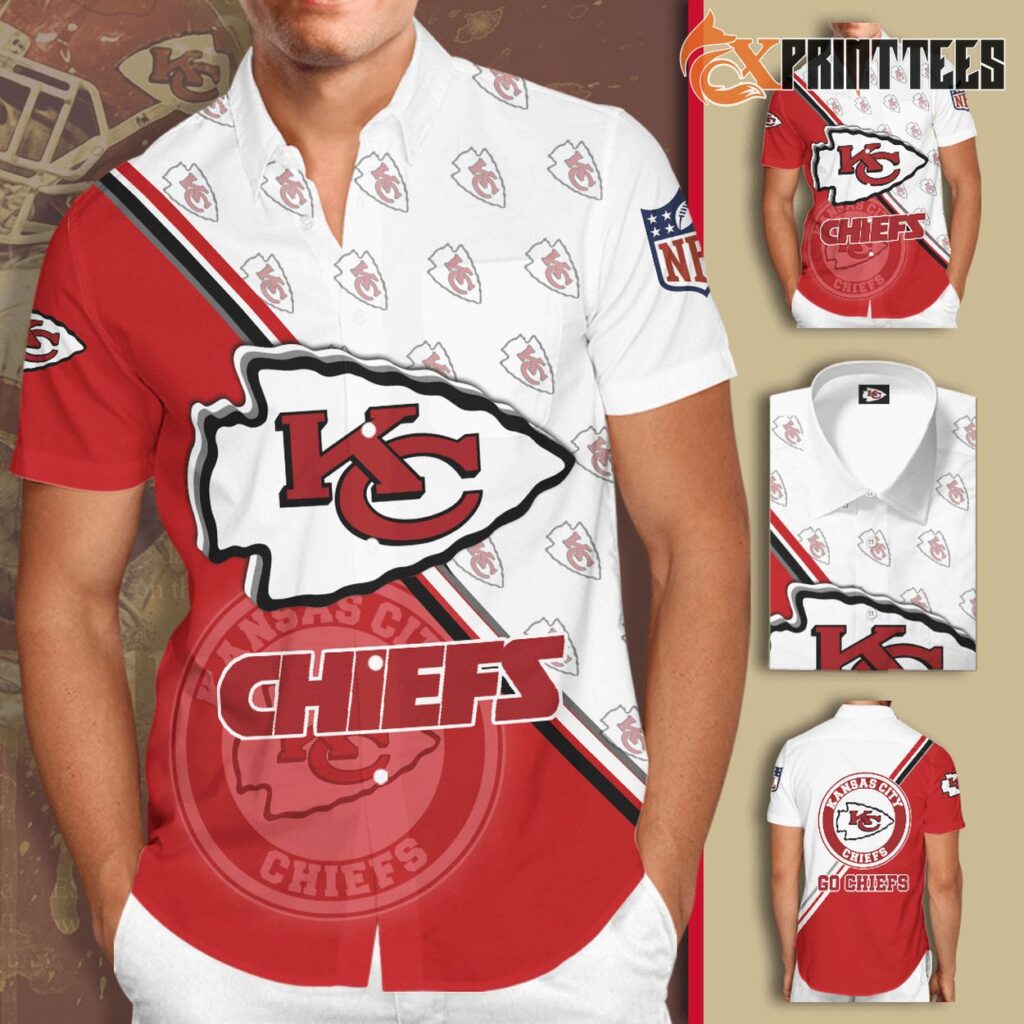 Kansas City Chiefs Team Logo Classic Design Hawaiian Shirt, Men Gift ...