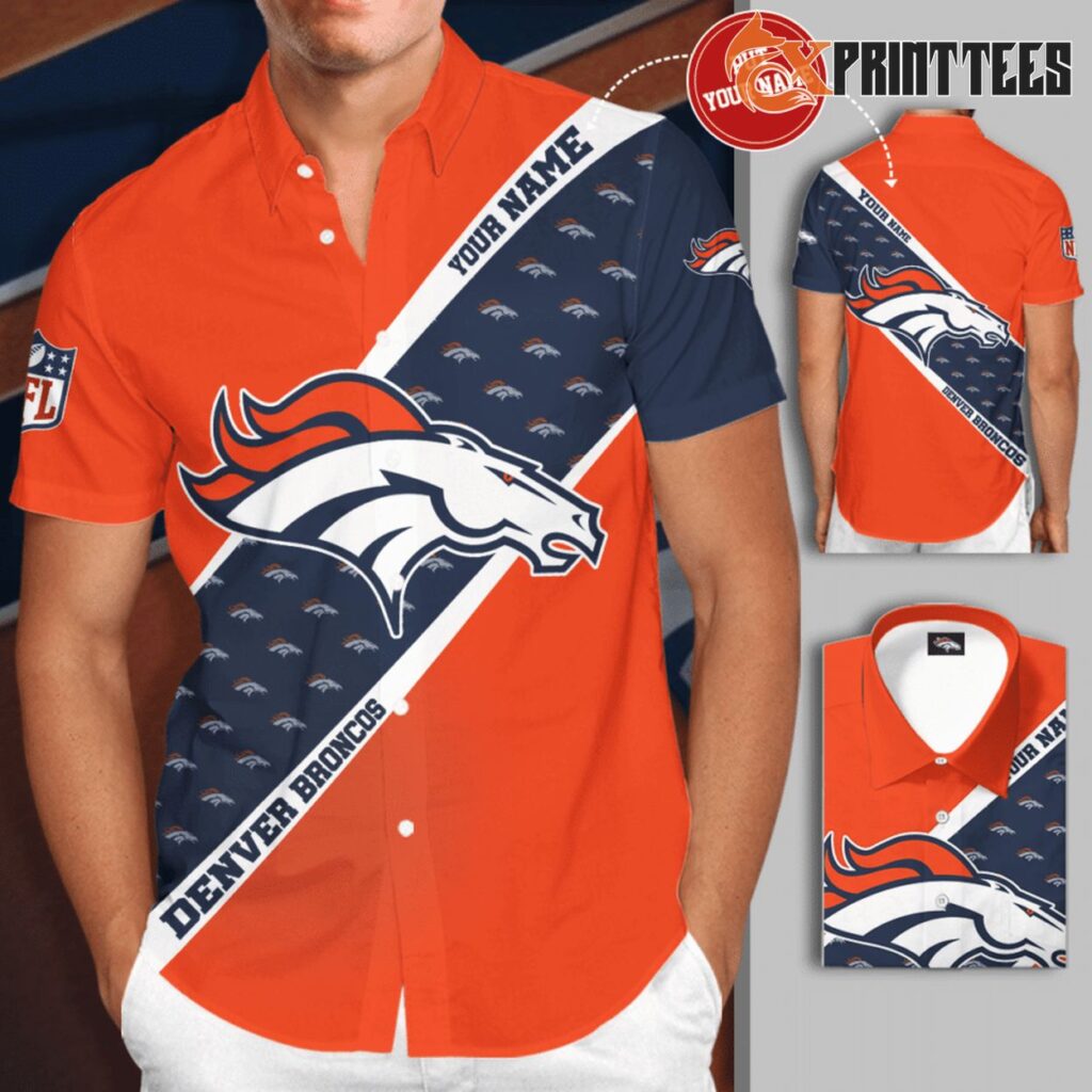 Logo Denver Broncos Hawaiian Shirt, Gifts For Fans | Fox Print Tees