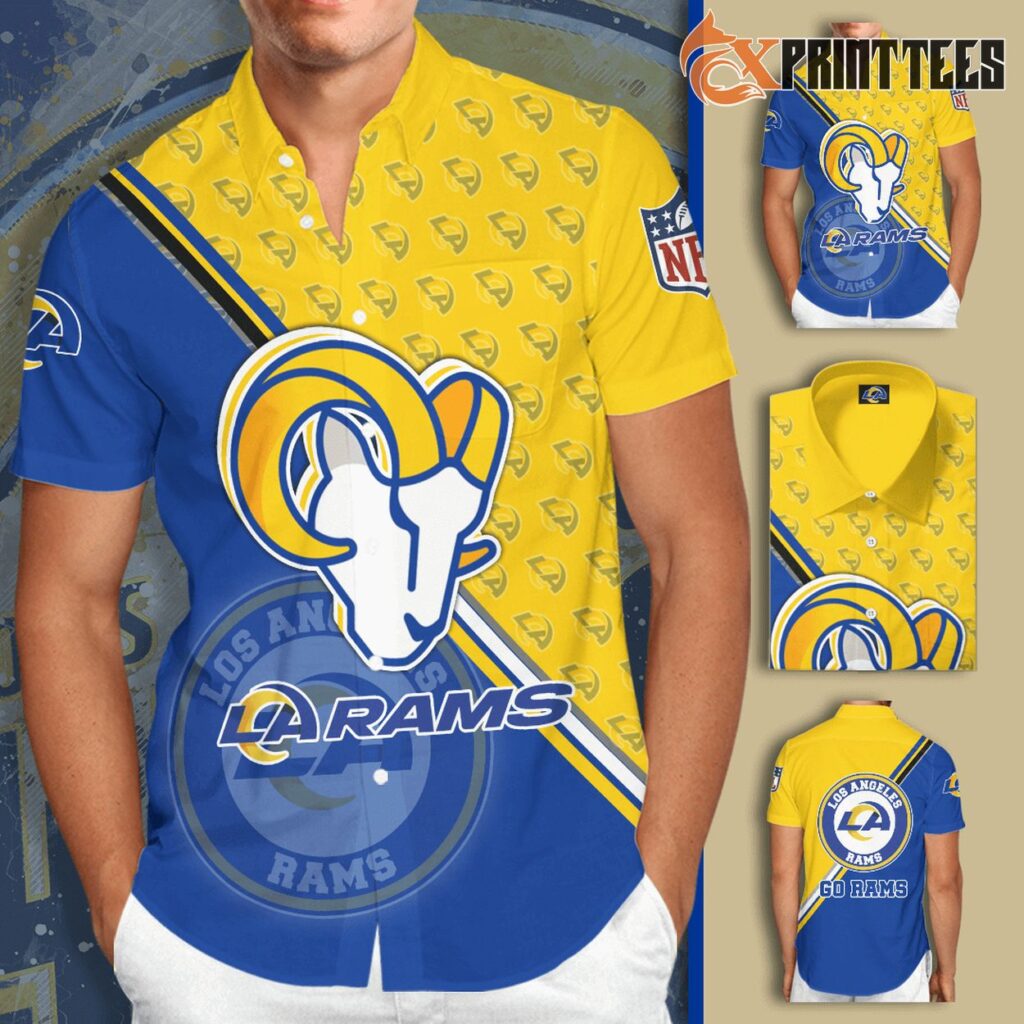 Football LA Rams Team Logo Beach Hawaiian Shirt, Best Football Gifts ...