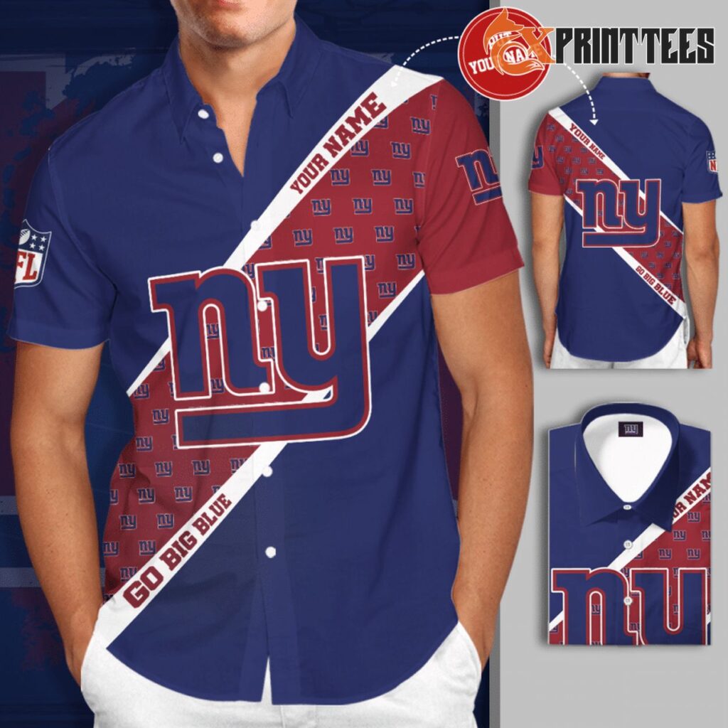 Logo NY Giants Personalized Blue Shirts, Outfit For Fans | Fox Print Tees