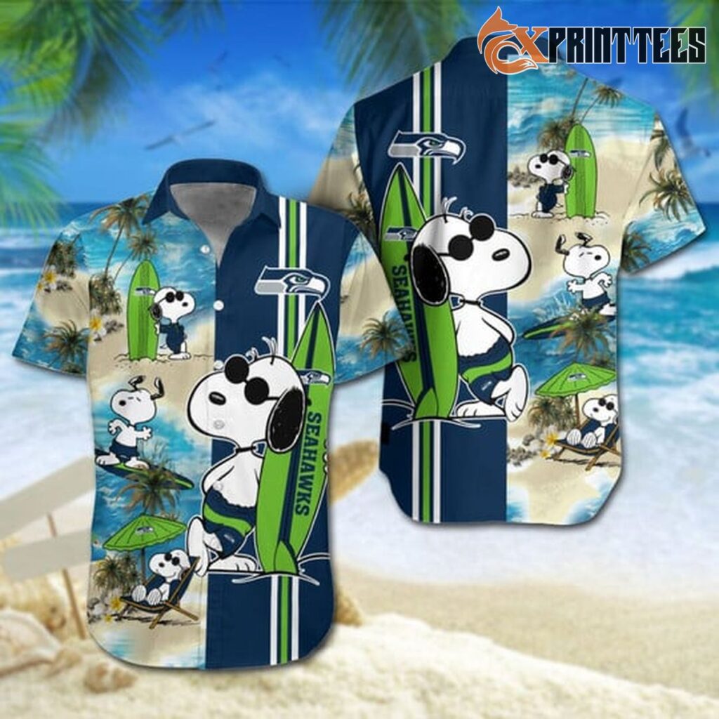 Seattle Seahawks Snoopy Funny Beach Summer Aloha Hawaii Shirt, Gifts ...