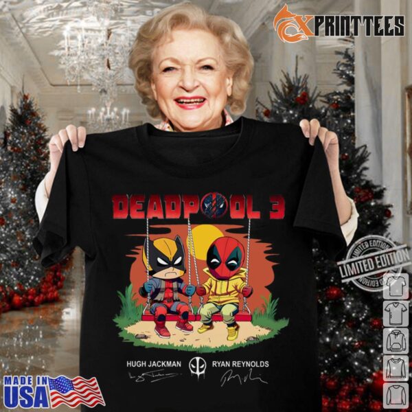Deadpool 3 Funny Best Friend Hugh Jackman And Ryan Reynolds Signature T ...