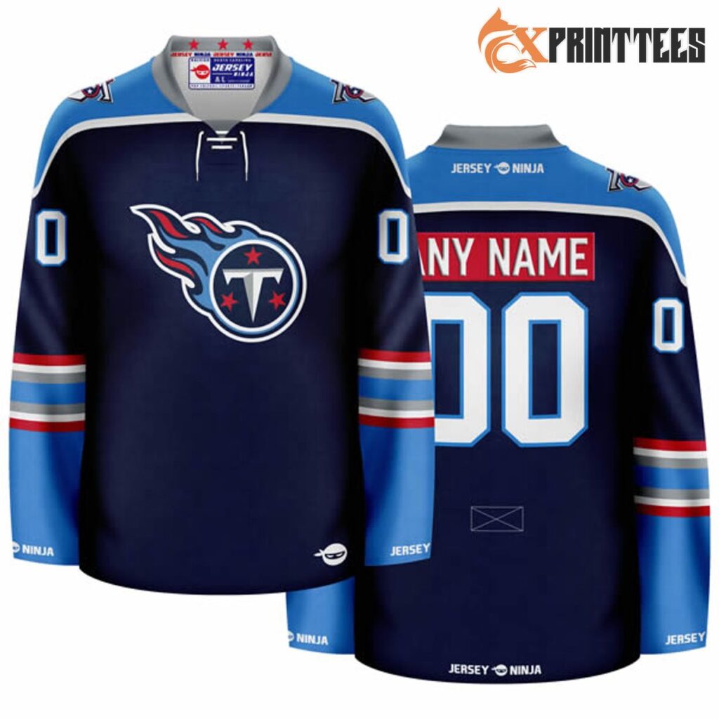 Tennessee Titans Pride Navy Custom Name And Number Hockey Jersey, Gifts ...