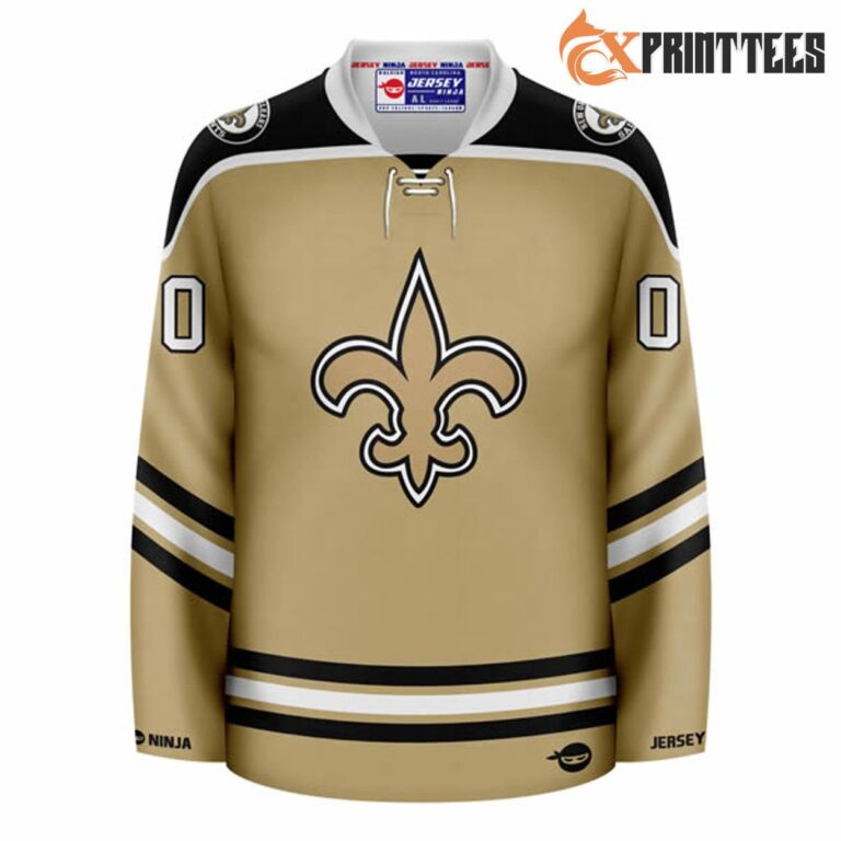 New Orleans Saints NFL Logos Custom Gold Sand Hawaiian Shirt, Cool Gift ...