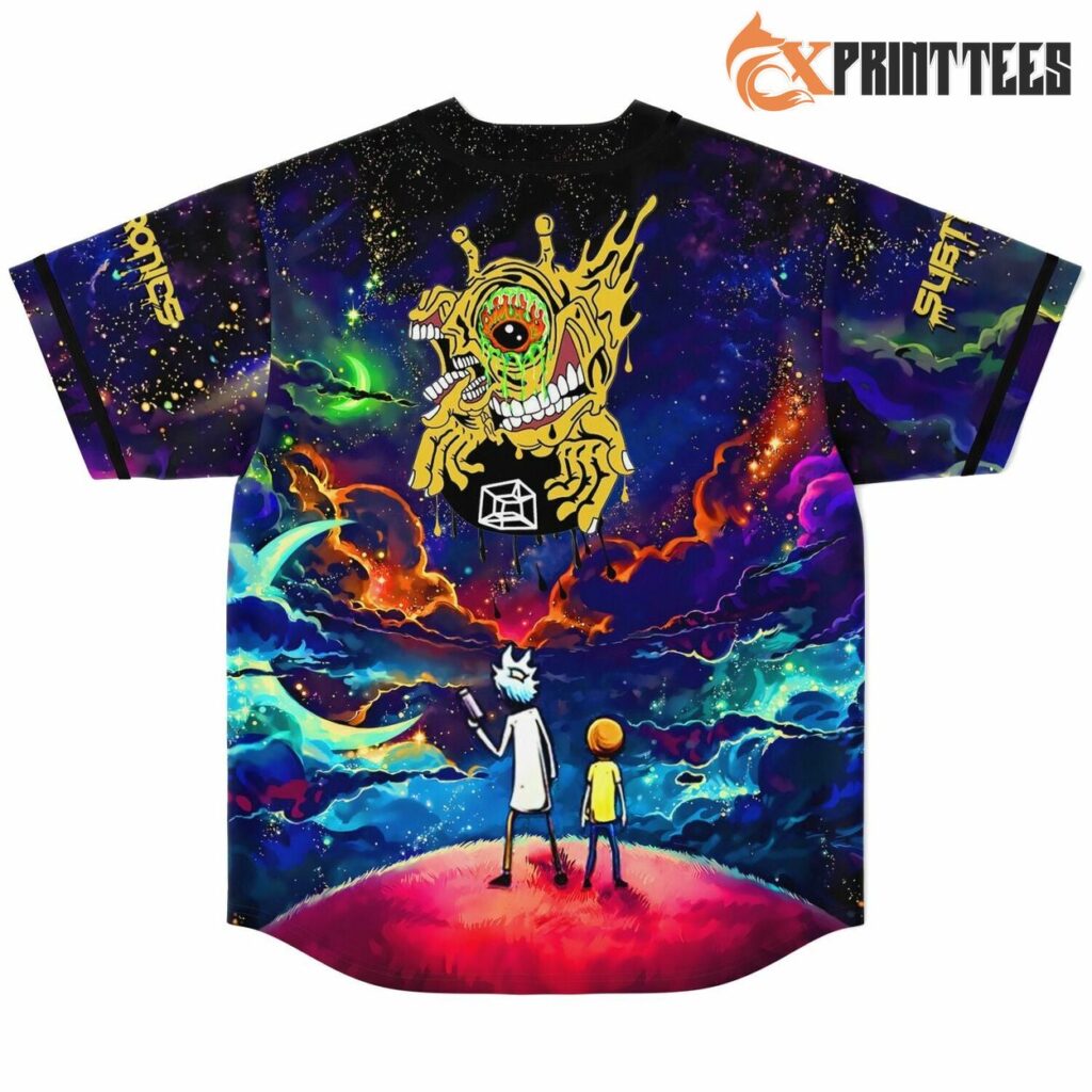 Rick and Morty Wubba Lubba Dub Dub Rave Bonfire Baseball Jersey, Gift ...