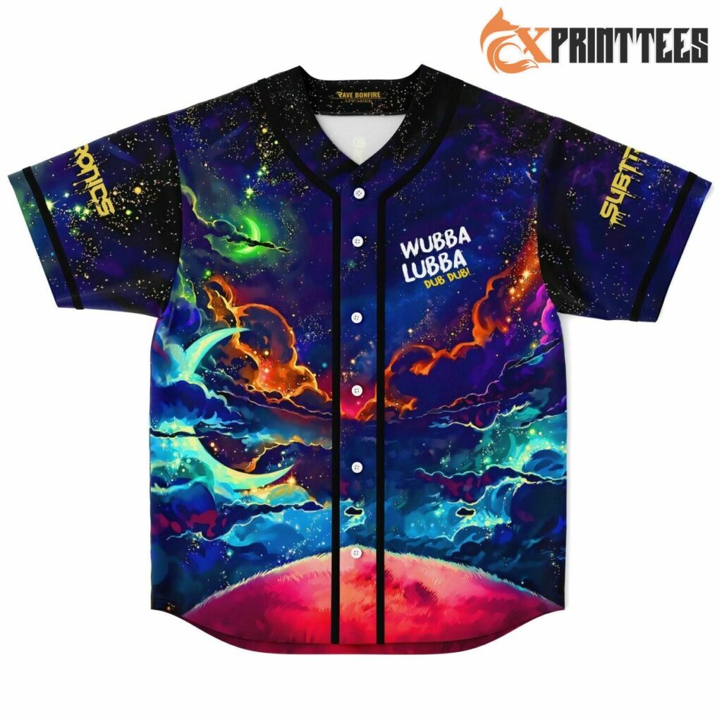 Rick and Morty Wubba Lubba Dub Dub Rave Bonfire Baseball Jersey, Gift ...