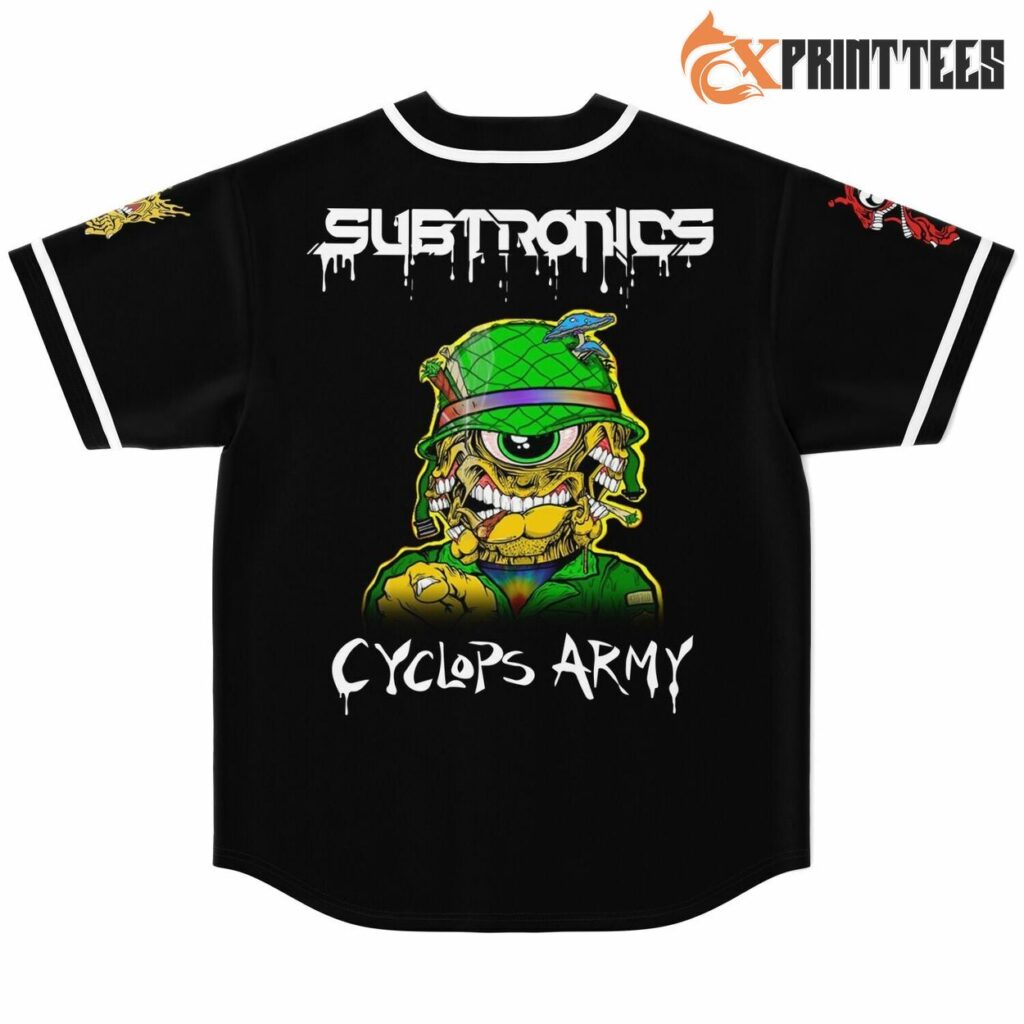 Subtronics Cyclops Army Black Jersey, Gifts For EDM Lovers | Fox Print Tees