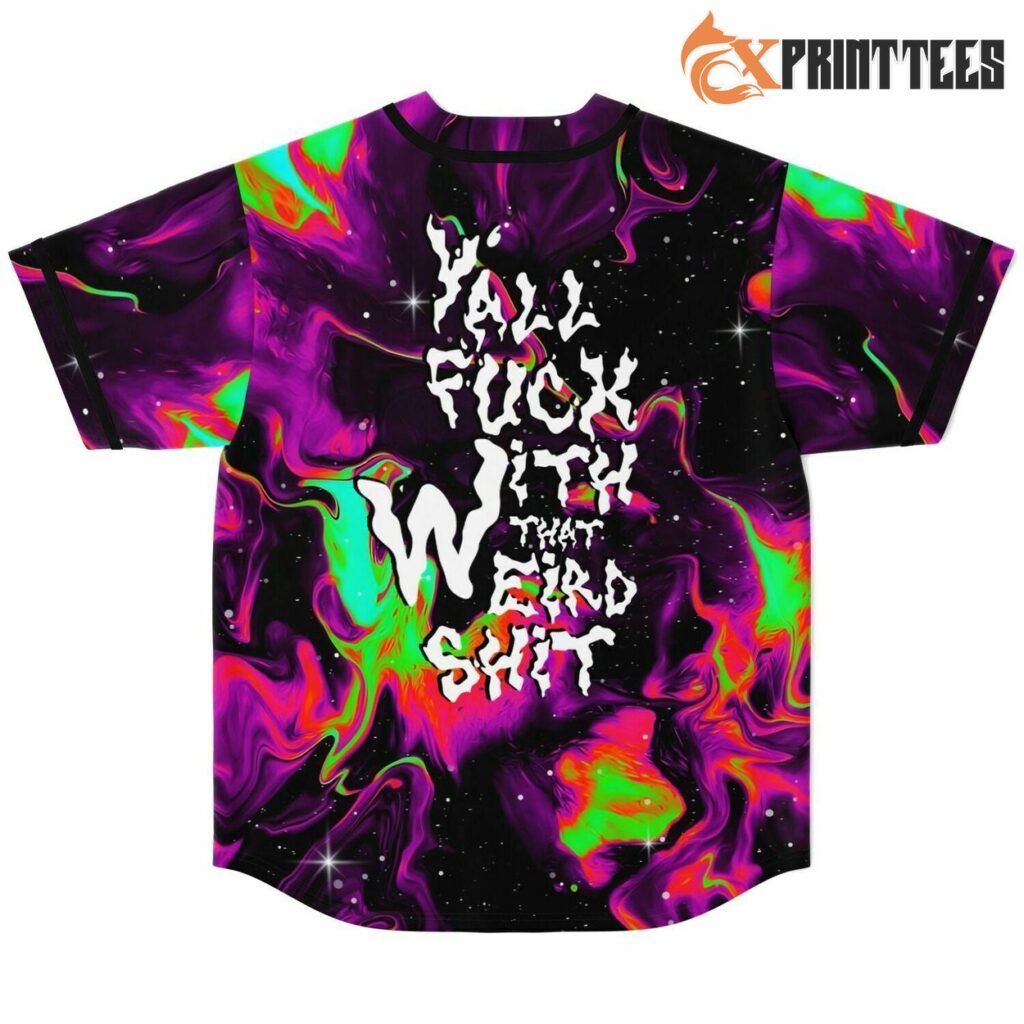 Subtronics EDM Weird Acid Psychedelic Baseball Jersey, Rave Jersey For ...