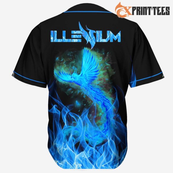 Illenium DJ Flames Blue Baseball Jersey, Gifts For Eectronic Music ...