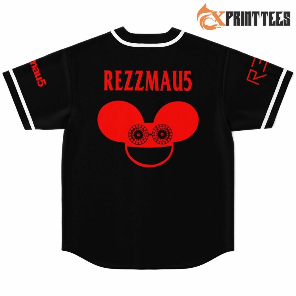 RezzMau5 Red Black Baseball Jersey, Gift Ideas For Ravers | Fox Print Tees