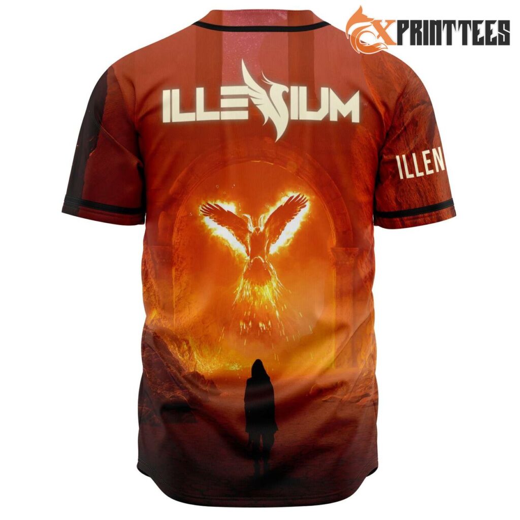 Illenium Red Jersey Custom Burning Phoenix, Best Outfits For EDM ...