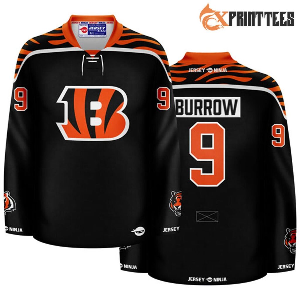 Shop Cincinnati Bengals Joe Burrow Black Hockey Jersey Online