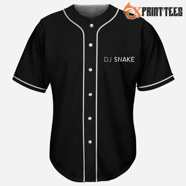 Dj Snake Logo Custom Baseball Black Jersey, Cool Outfits For EDM ...
