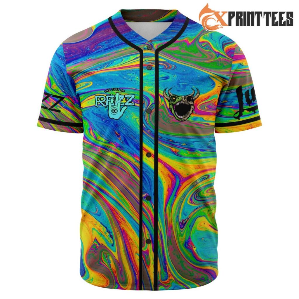 Lsdream Logo x Rezz Rocks Custom Oil Slick Rave Jersey, Cool EDM ...