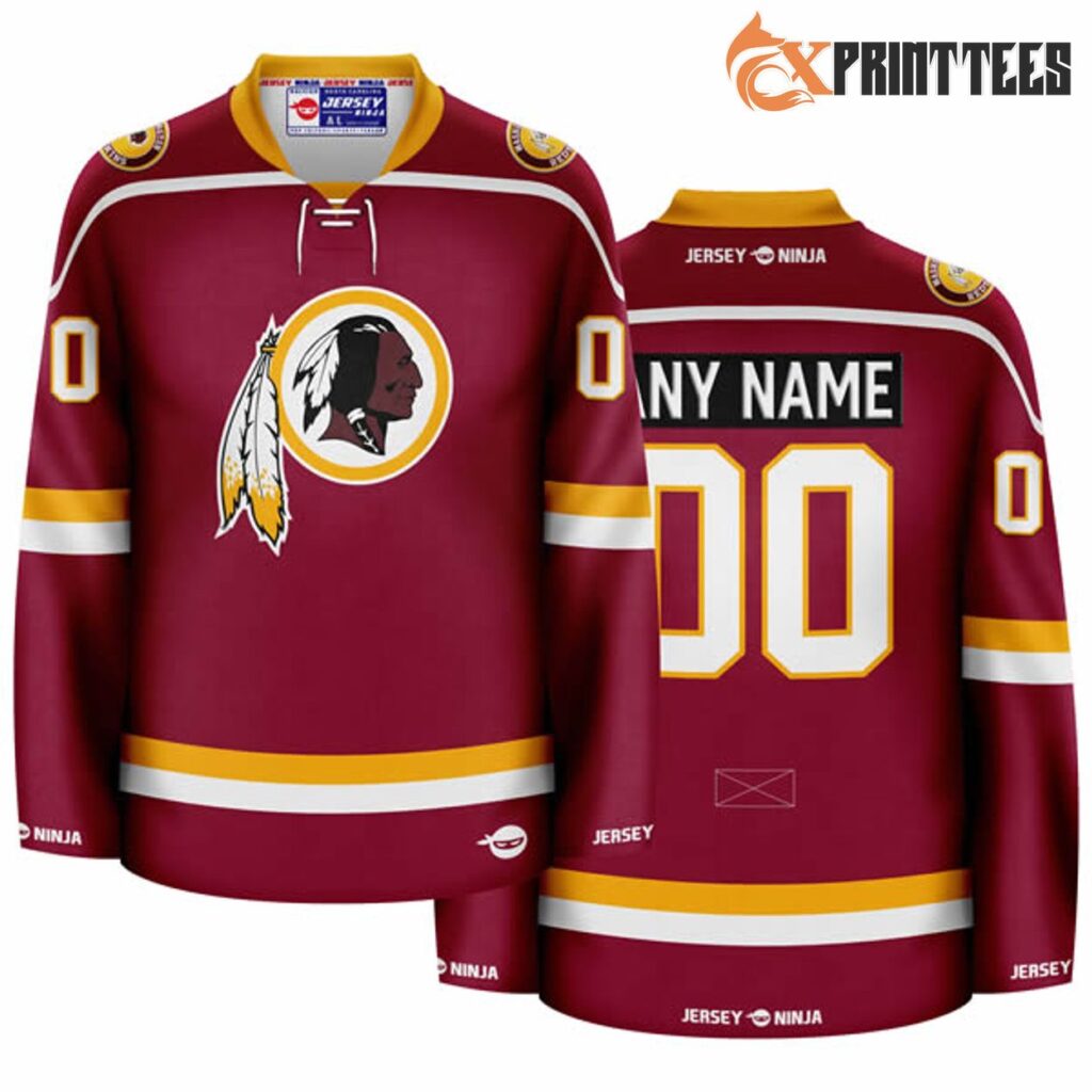 Washington Redskins Gold Hockey Jersey - Perfect Gift for Fans!