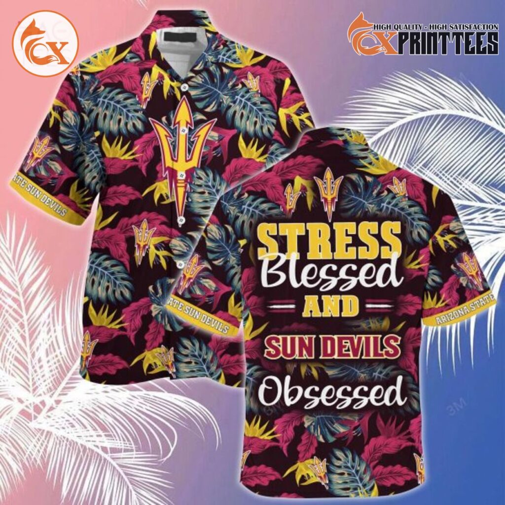 Arizona State Football Logo Vintage Beach Aloha Shirt, Cool Gifts For ...