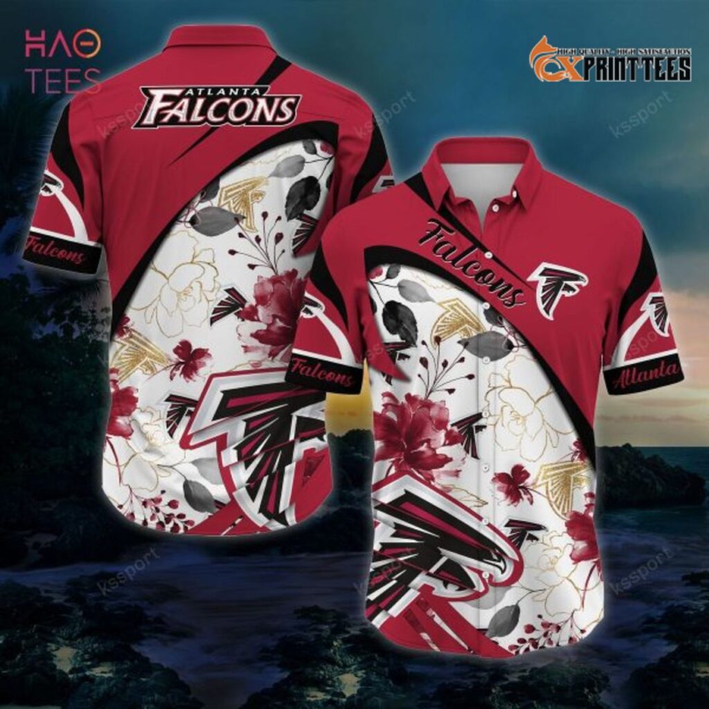 Hibiscus Rosa-Sinensis Atlanta Falcons NFL Team Beach Shirt, Best ...