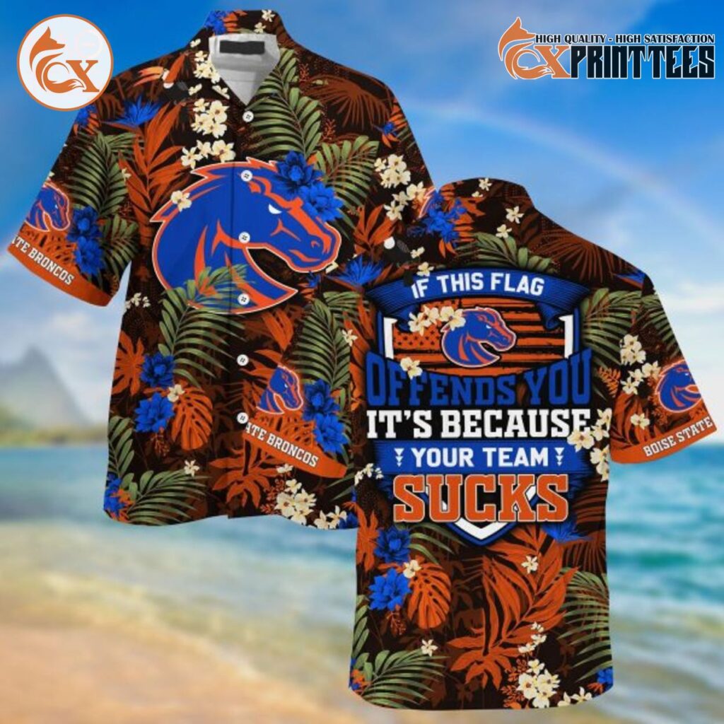 Boise State Broncos Football Logo Tropical Summer Hawaiian Shirt, Best ...
