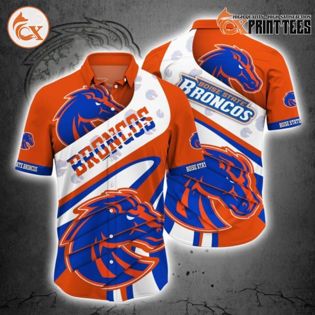Boise State Broncos Logo White Orange Summer Shirt, Cool Sports Gift ...
