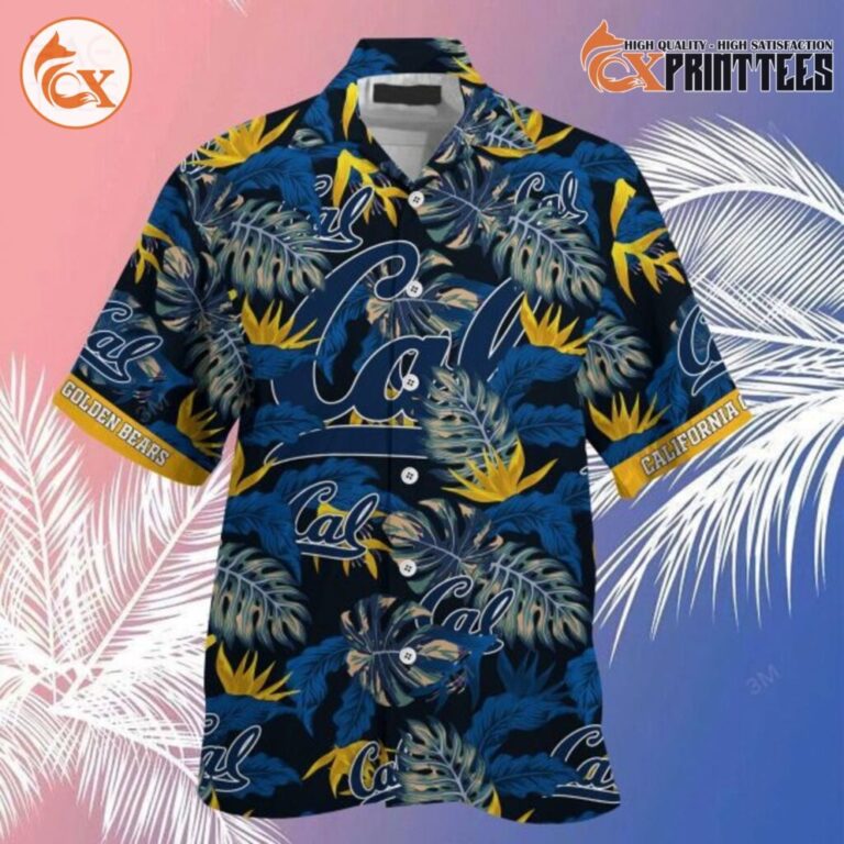Cal Bear Logo Custom Vintage Hawaiian Shirt, Cool Outfits For Football ...