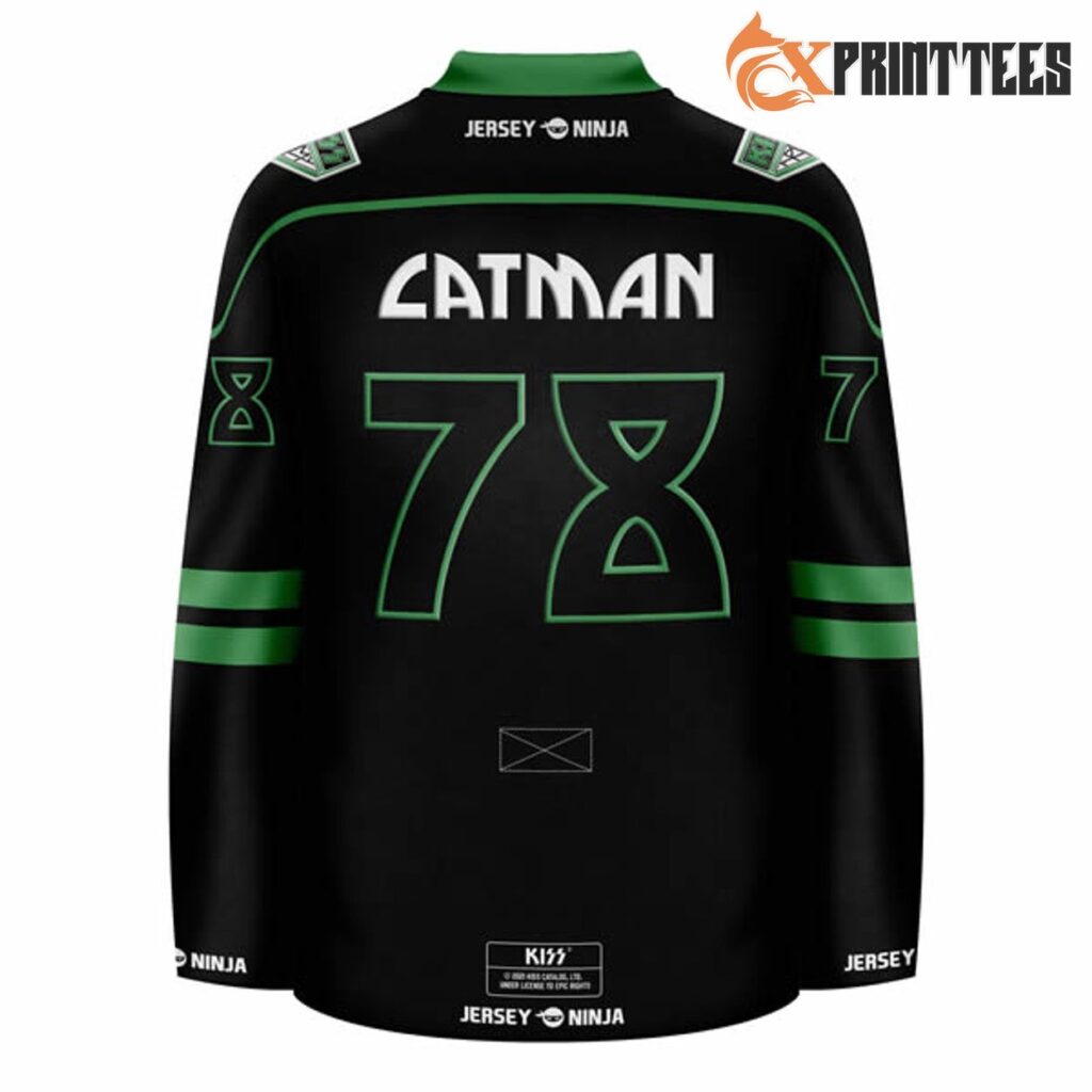 The Catman Kiss Black Green Hockey Jersey, Best Style For Fan | Fox ...