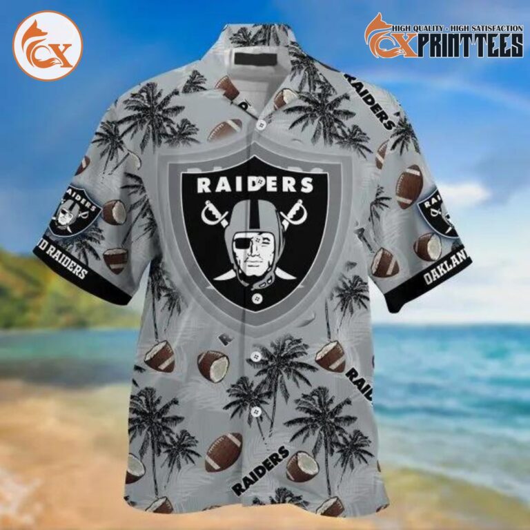 Shop Oakland Raiders NFL Coconut Trees Hawaii Shirt - Official Team Gear