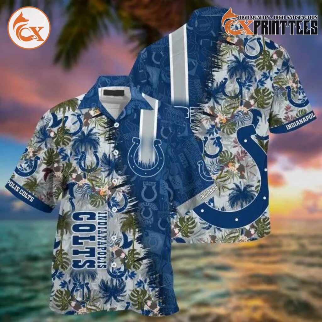 Colts Logo Images Vintage Summer Hawaiian Shirt, Cool Gift Ideas For ...
