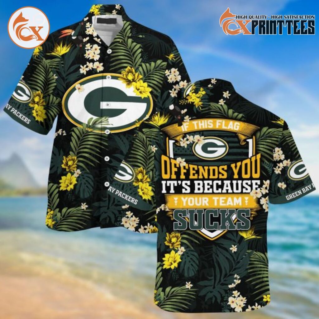 Exclusivity Green Bay Packers Football Team Summer Shirt