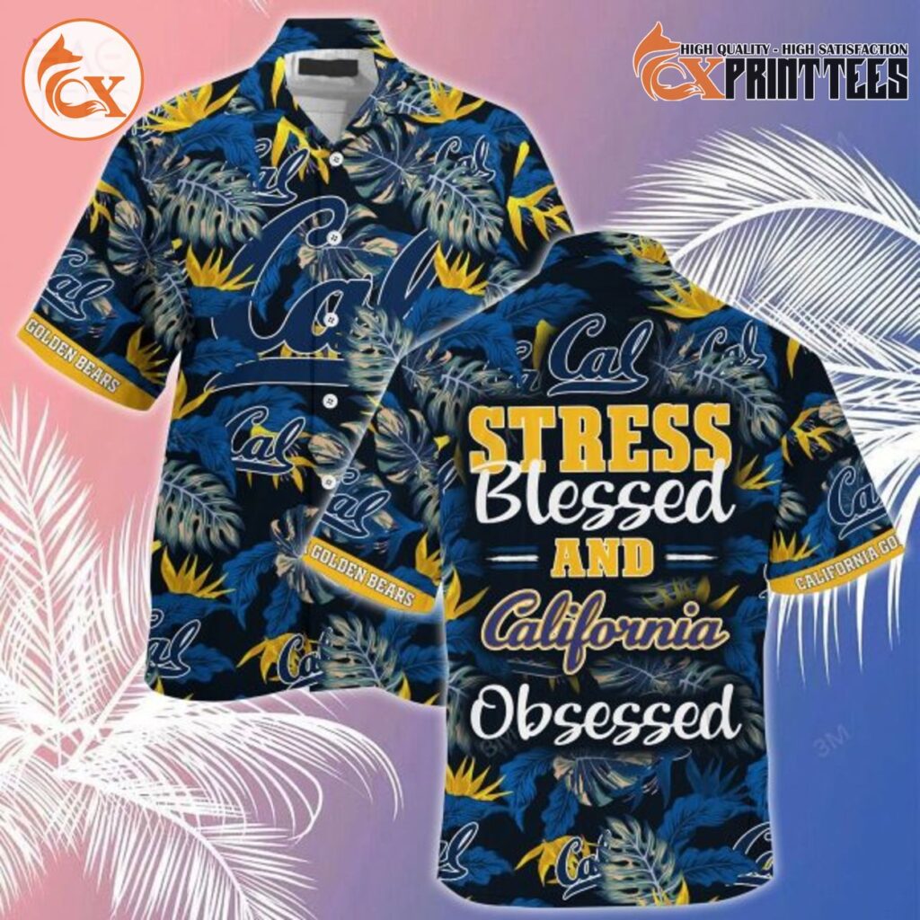 Cal Bear Logo Custom Vintage Hawaiian Shirt, Cool Outfits For Football ...