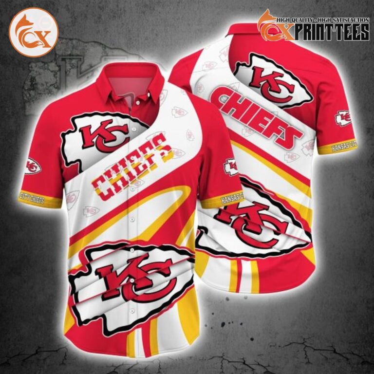 Kansas City Chiefs Old Logo Customized Tropical Palm Tree Aloha Shirt ...