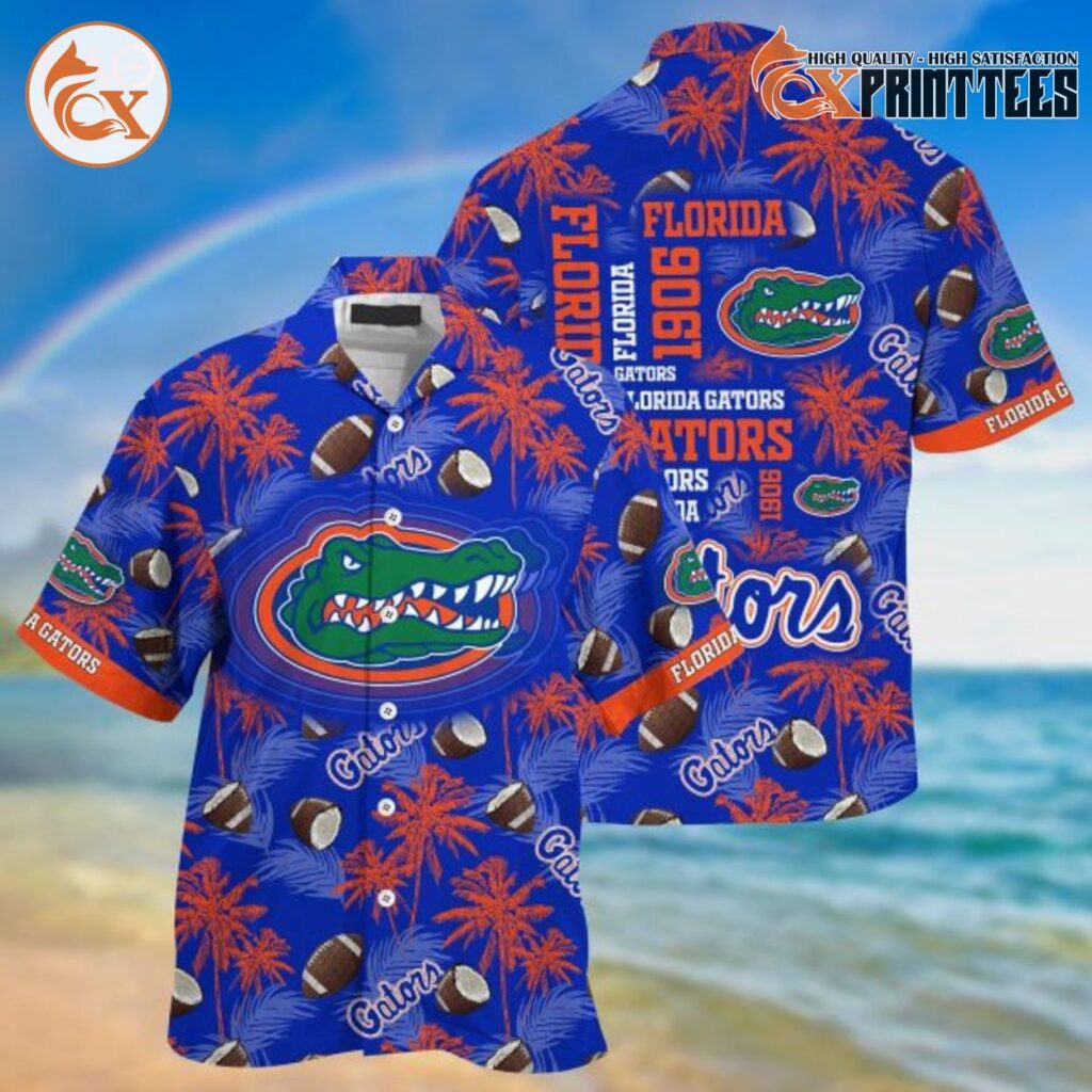 Logo Florida Gators Tropical Palm Trees Hawaiian Shirt, Gift Ideas For ...