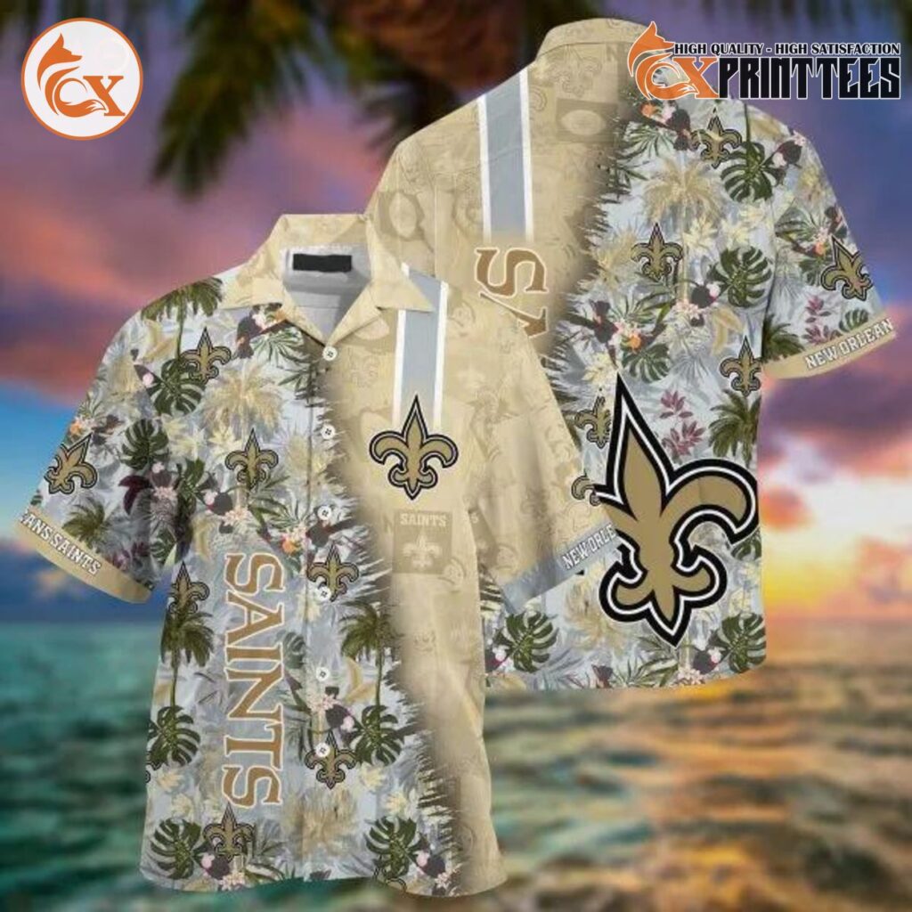 NFL Saints Logo Custom Coconut Trees Summer Aloha Shirt, Best NFL Gifts ...
