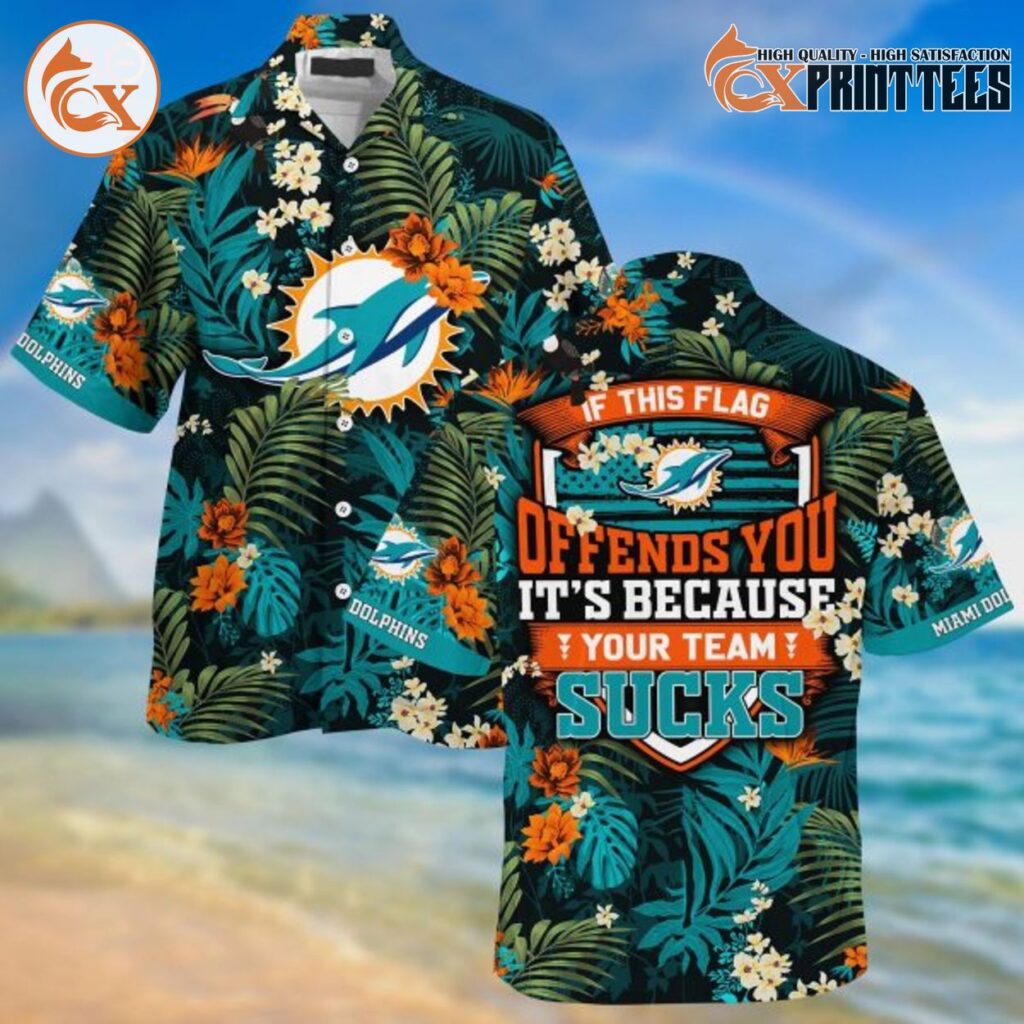 Miami Dolphins NFL Logo Tropical Summer Hawaii Shirt, Best NFL Gifts ...