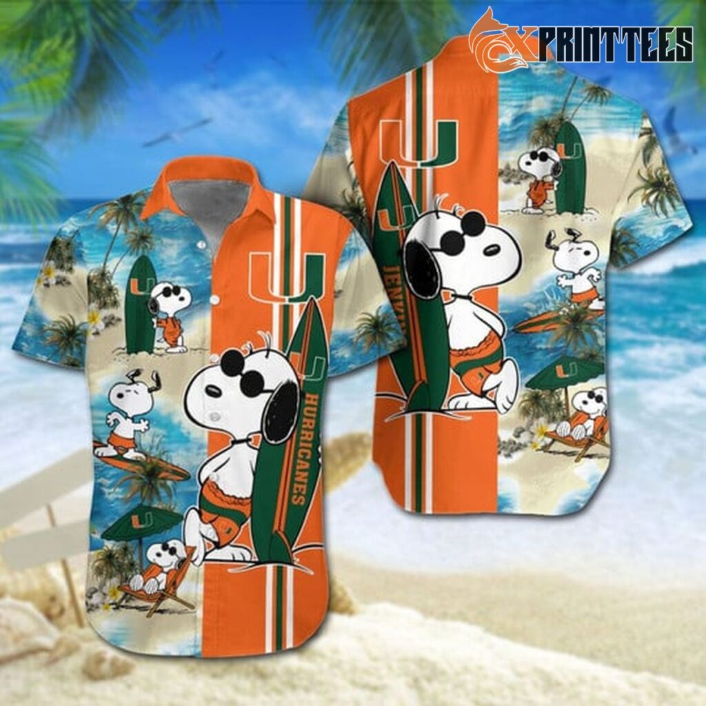 Exclusive Miami Hurricanes Team NCAA Tropical Aloha Shirt