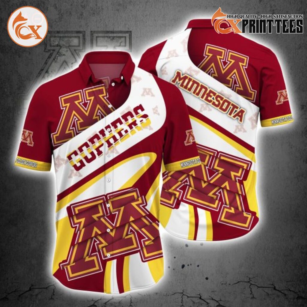 Minnesota Gophers Logo Custom Red Summer Shirt, Best Gifts For Football ...