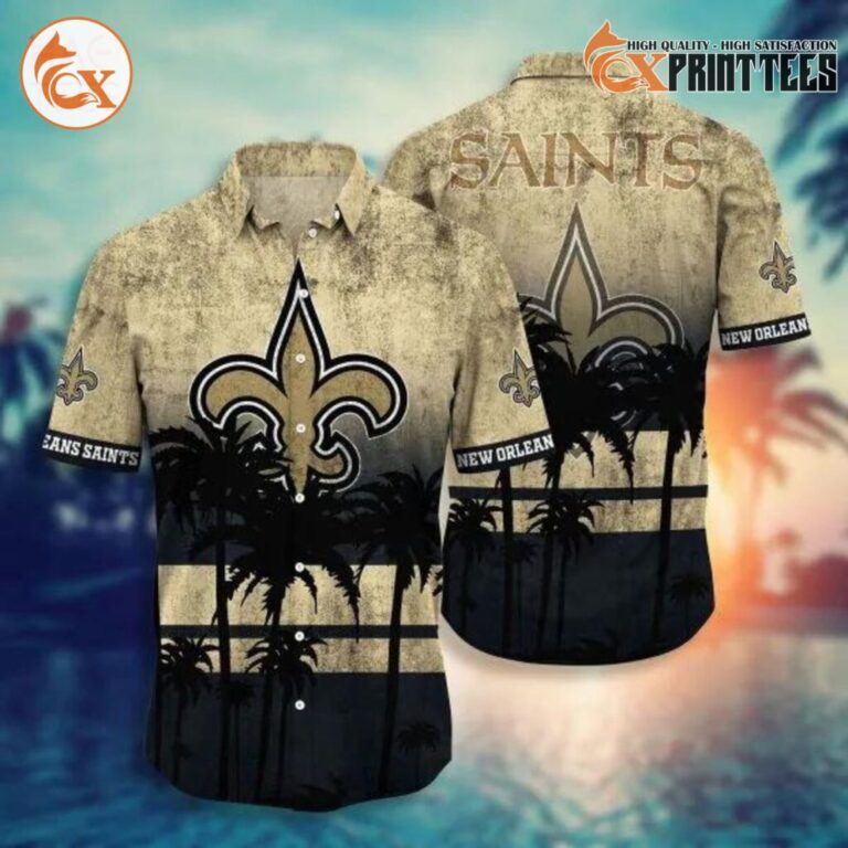 NFL Saints Logo Custom Coconut Trees Summer Aloha Shirt, Best NFL Gifts ...