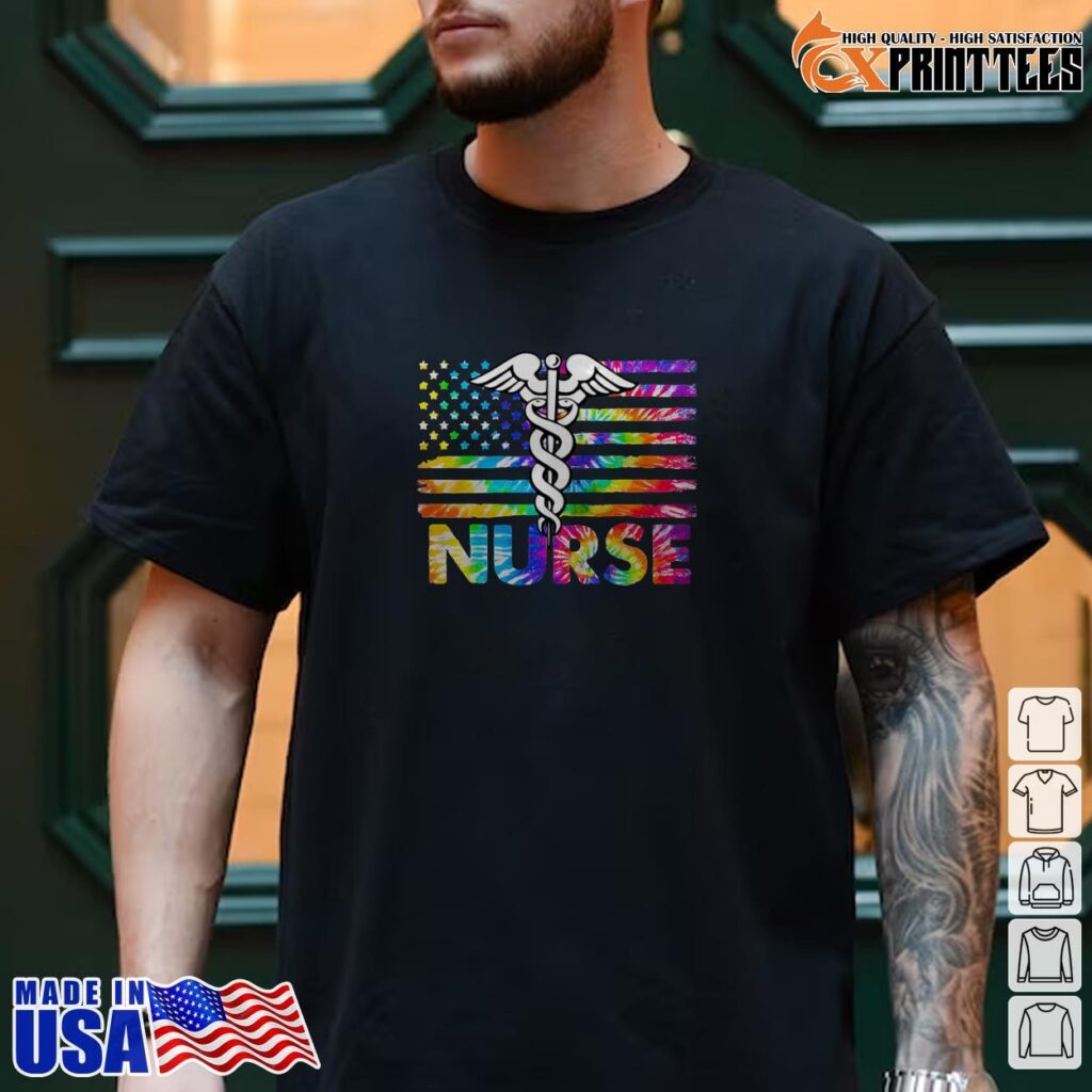 WHO Logo Rainbow American Flag Nurse Shirts: Perfect Gift for Nurses