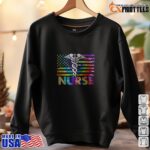 WHO Logo Rainbow American Flag Nurse Shirts: Perfect Gift for Nurses