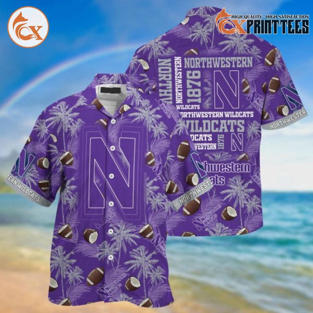 Northwestern Wildcats Baseball Palm Tree Pattern Summer Shirt: Perfect ...