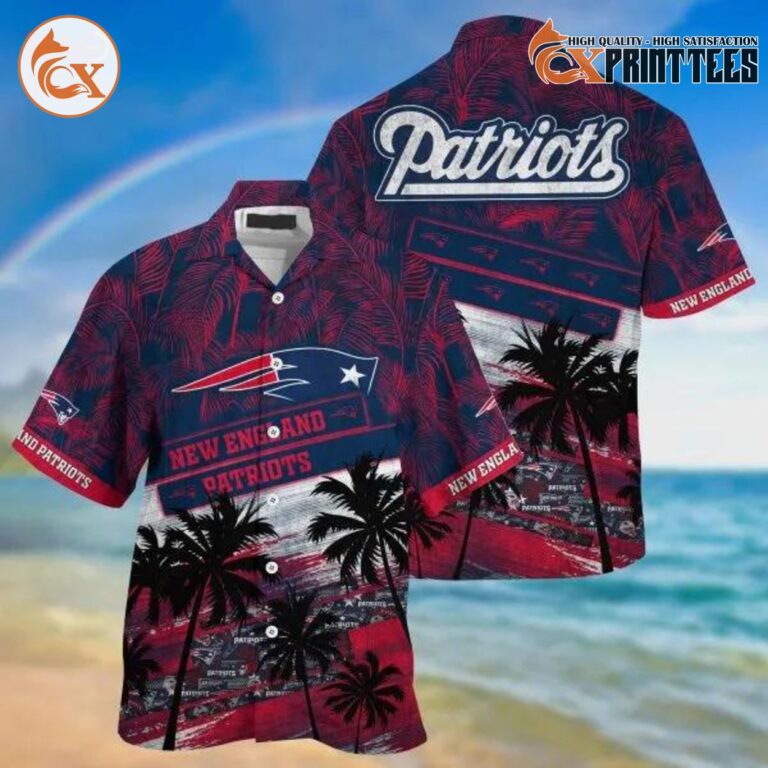 New England Patriots Colors Football Customized Flower Vintage Hawaiian ...