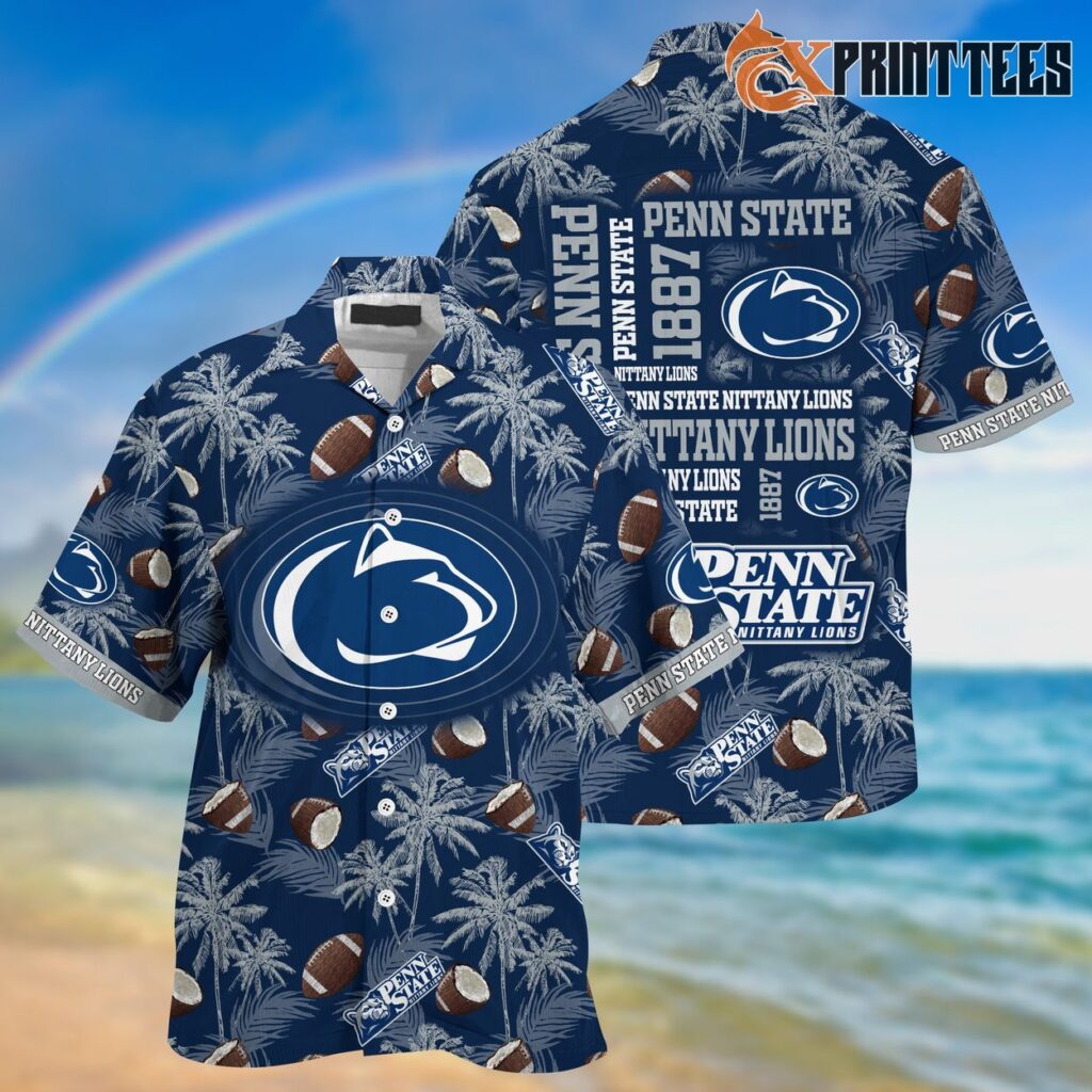 Penn State Nittany Lions Football Tropical Hawaii Shirt Gift