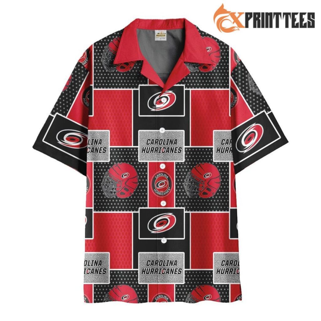 Hurricanes NHL Retro Logo Confetti Black Red Beach Shirt, Perfect Gifts ...