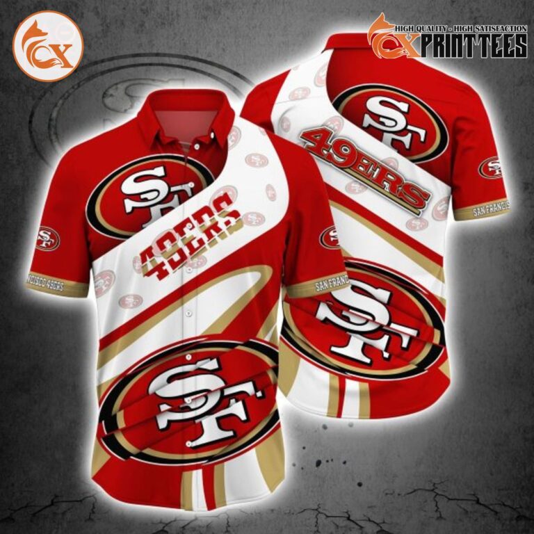 49ers SF Logo Custom Coconut Tree Red Summer Shirt, Cool Gift Ideas For ...